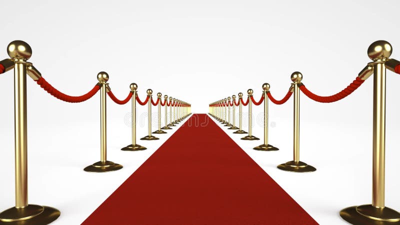 Seamless Loop of Red Carpet on a White Background Stock Footage - Video ...