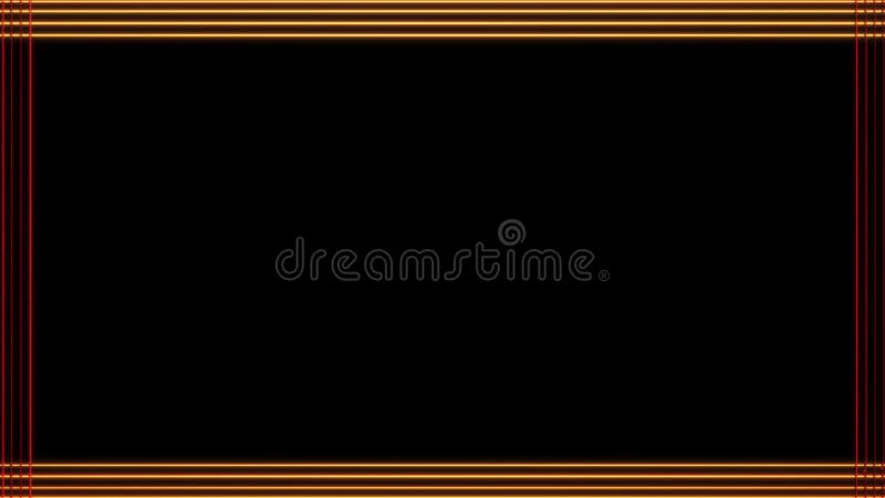 Seamless Loop Retro Animation Rectangle Glowing Neon Lights Frame 4K ...