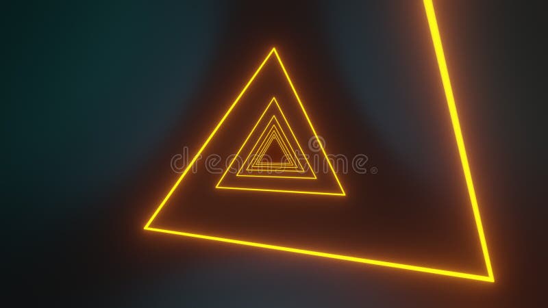 Seamless Loop Simple Animation with Moving Forward into a Triangle ...