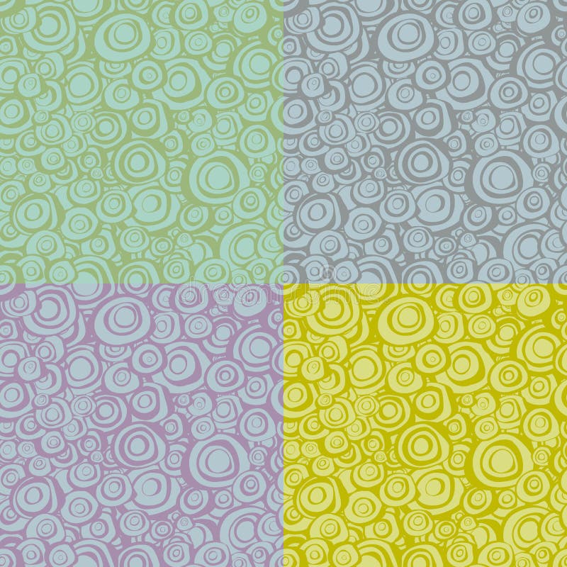 Seamless Loop Spiral Patterns in Multiple Color Stock Vector ...