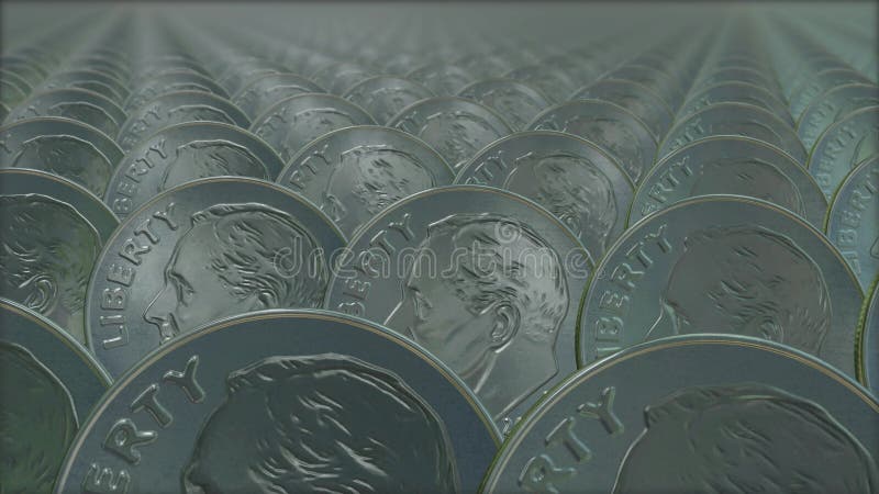 Seamless Loop of Stacks of Coins. Stock Video - Video of exchange ...