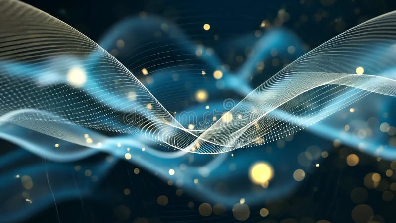 Abstract Wave Particles Background Loop Stock Footage - Video of flow ...