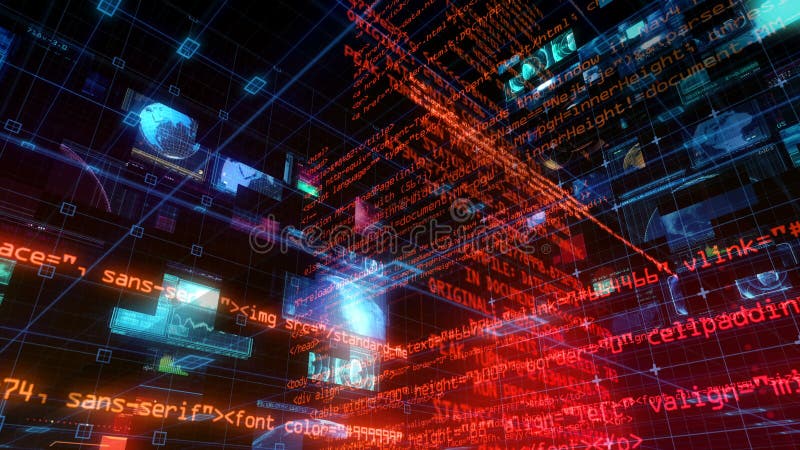 Technology Interface - Computer Data Screen Display Animation Stock ...