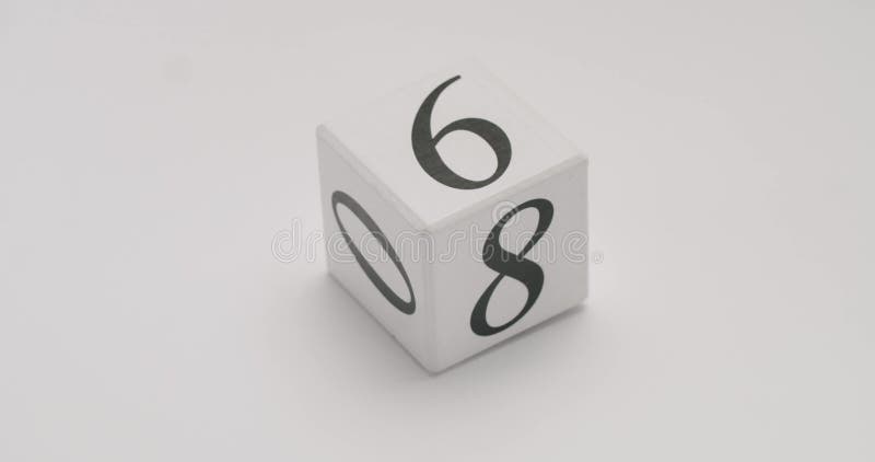 Rotating Number Cube on White Stock Footage - Video of element, rotate ...