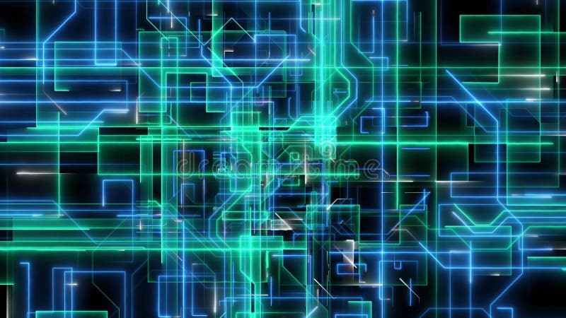 Technology Circuits Computer Data Digital Screen Stock Video - Video of ...