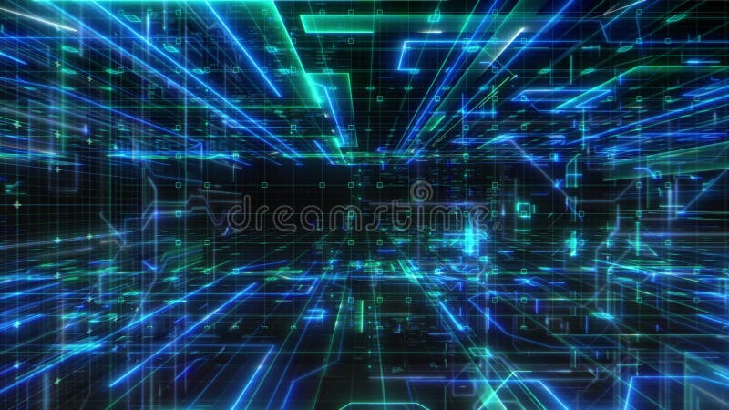 Technology Circuits Computer Data Digital Screen Stock Video - Video of ...