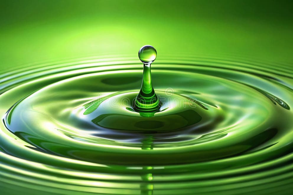 Seamless Looping Green Liquid Drop Animation Dynamic Circle Effect with ...