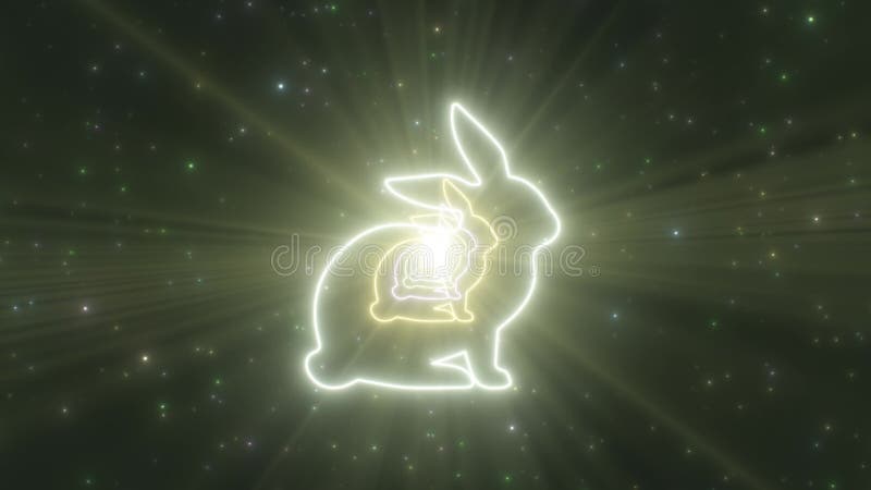 Rabbit Loop Animation. stock video. Video of design - 252515249