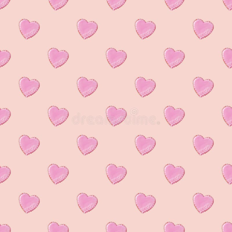 Seamless Looping Pattern with Heart Shaped Cookies Decorated by White ...
