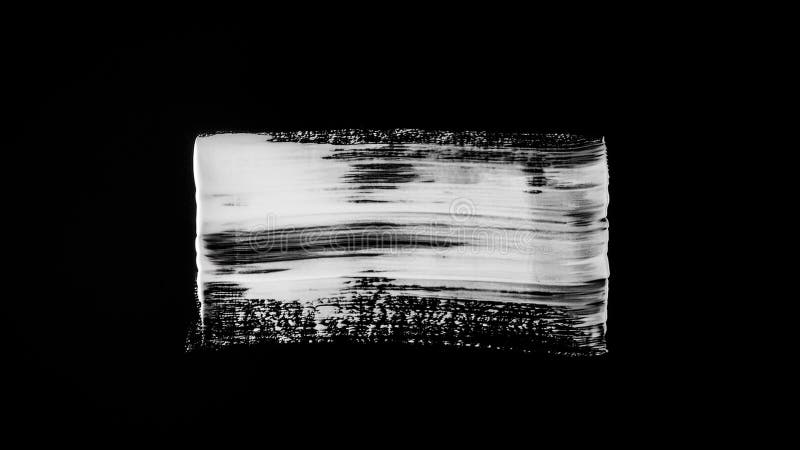 Seamless Looping Stop-motion Bold White Paint Brush Stroke on Black Background. FL0041 Stock ...