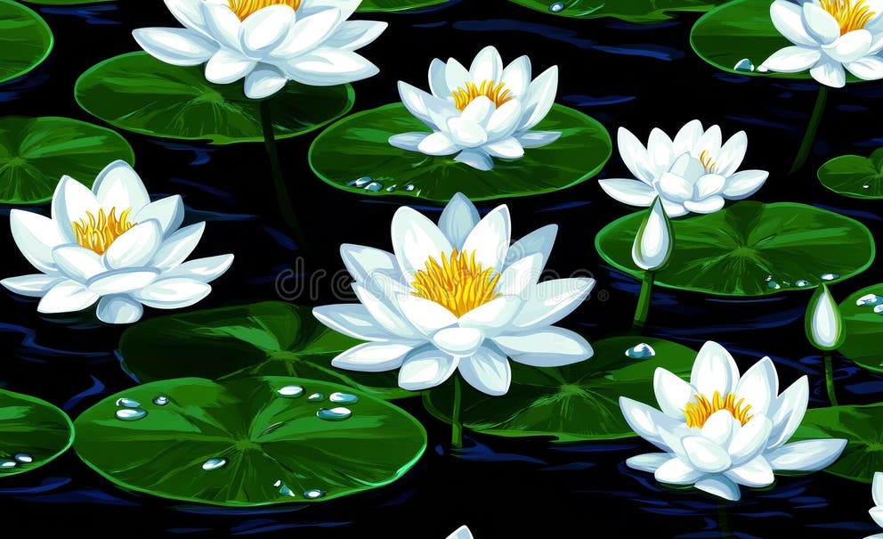 A Seamless Lotus Leaf Pattern with a Textured Background in a Modern ...