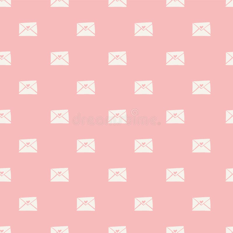 Seamless love mail pattern stock illustration. Illustration of abstract ...