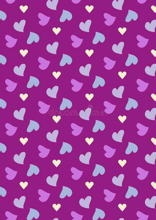 Seamless Love Pattern Background with Hearts. Vector Repeating Texture ...