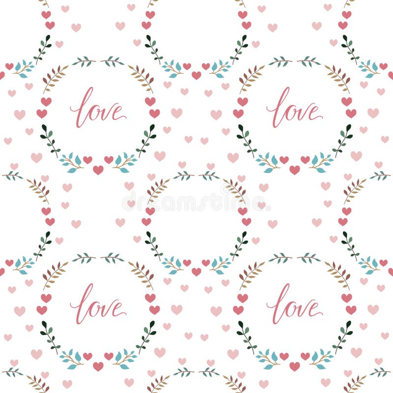 Seamless love pattern stock illustration. Illustration of love - 91447254