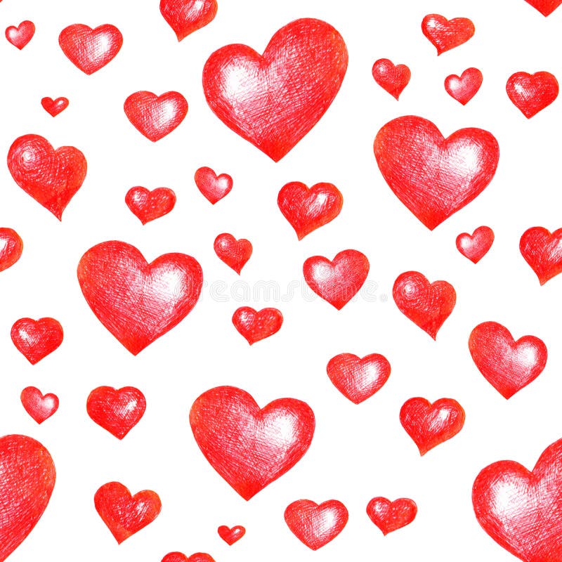 Seamless Love Themes Texture. Seamless Pattern with Red Hearts Isolated ... Seamless Love Themes Texture. Seamless Pattern with Red Hearts Isolated ...