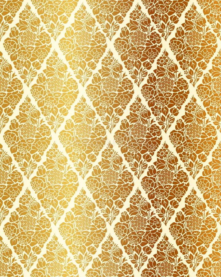 Seamless Luxury Vector Vintage Pattern Stock Vector - Illustration of ...