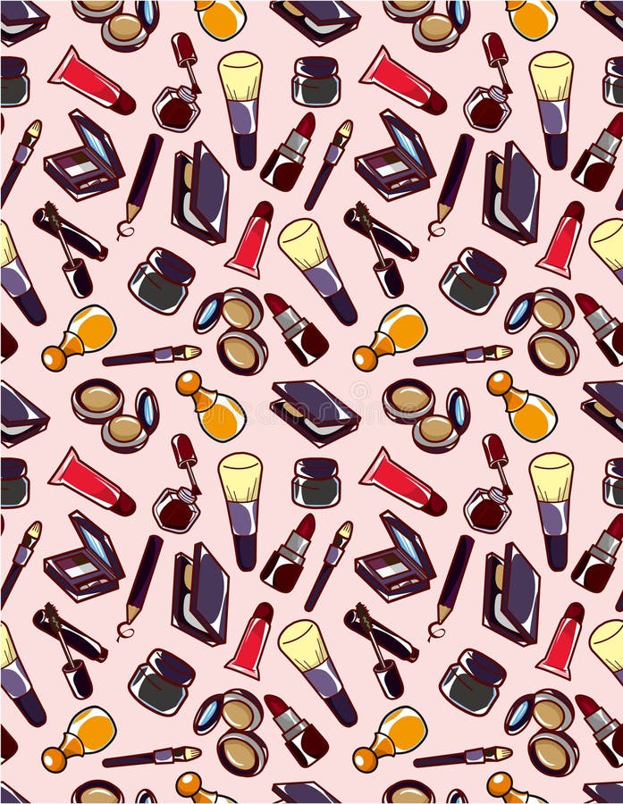 Cute Fashion Seamless Pattern for Girls Stock Vector - Illustration of ...