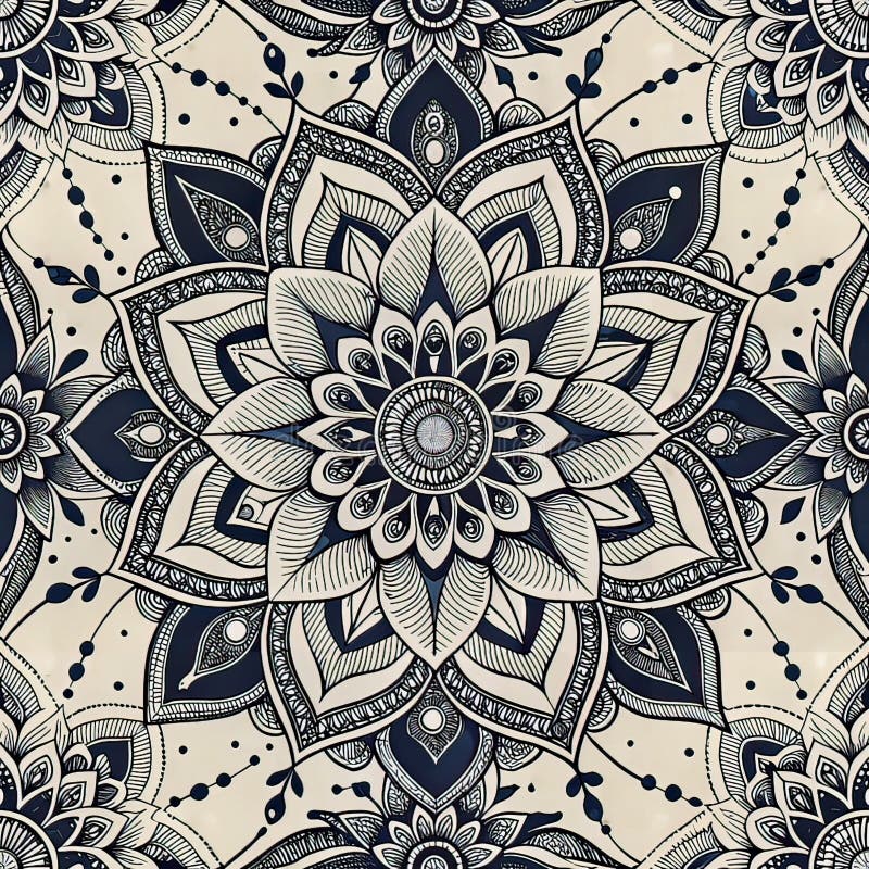 Seamless Mandala Pattern Design Intricate, Geometric & Bohemian Designs ...