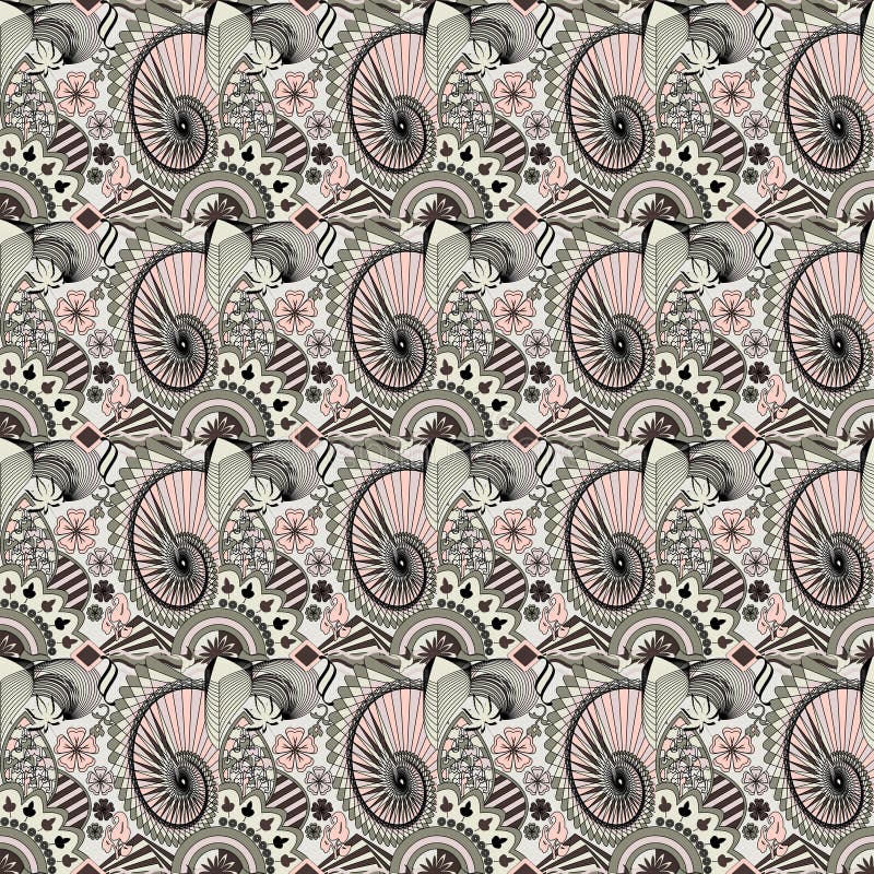 Seamless Mandala Pattern Design Work Stock Illustration - Illustration ...