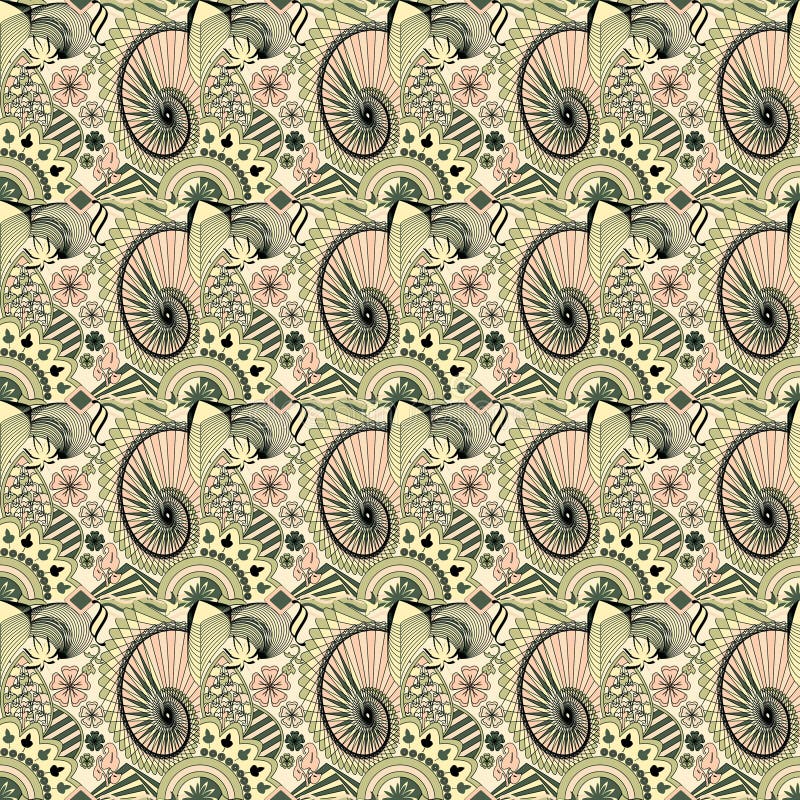 Seamless Mandala Pattern Design Work Stock Illustration - Illustration ...