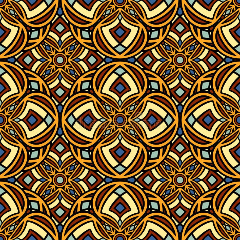 Seamless mandala pattern stock vector. Illustration of design - 75600236