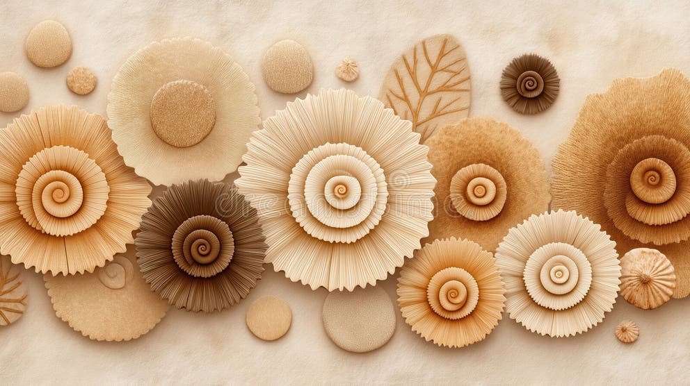 Seamless Mandala Pattern of Fossil Bones and Teeth Spiraling in ...