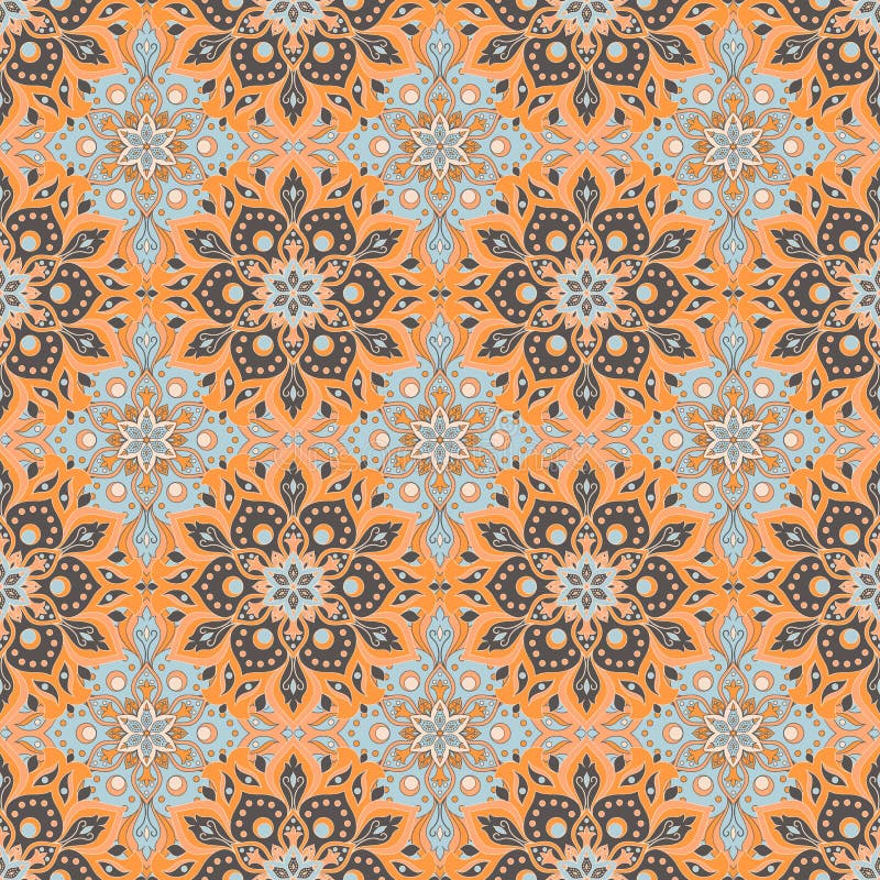 Seamless mandala pattern. stock illustration. Illustration of ...