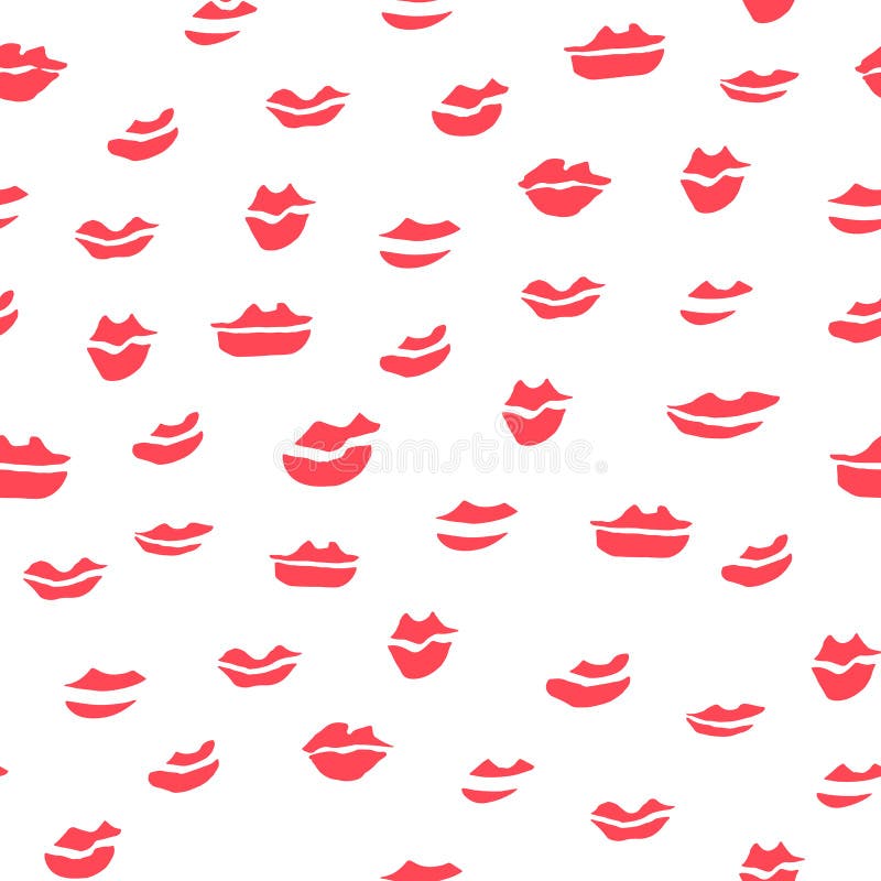 Red Lips Pattern Seamless Texture Stock Vector - Illustration of ...
