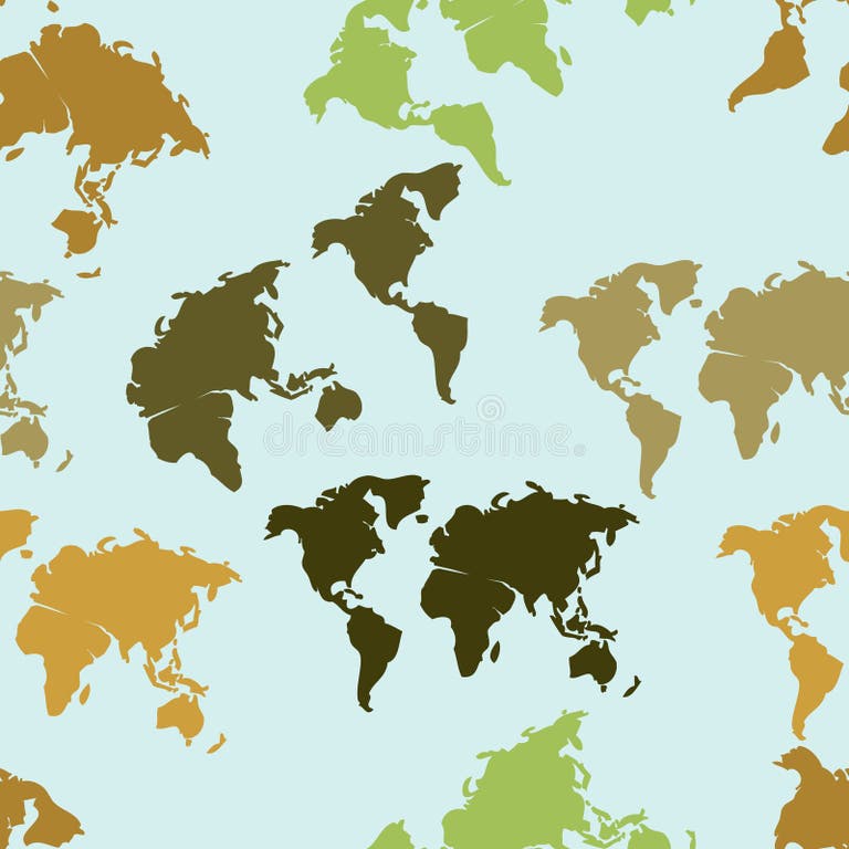 Seamless map pattern stock vector. Illustration of green - 9689149