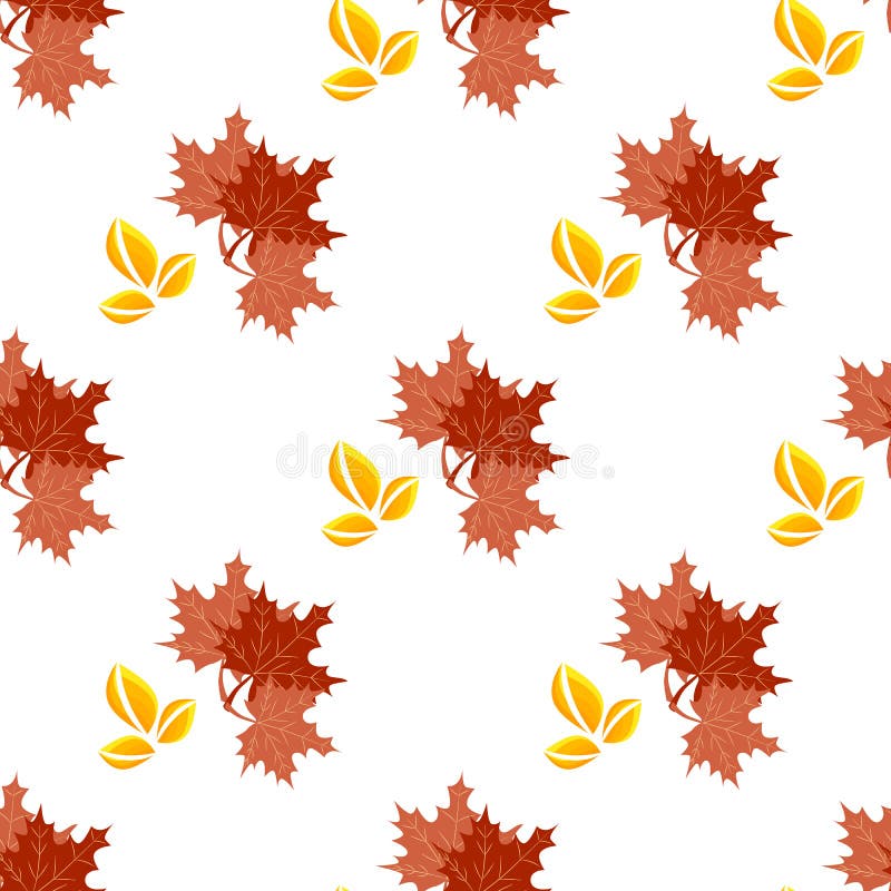 Seamless Maple Leafs Pattern Stock Vector - Illustration of leaf ...
