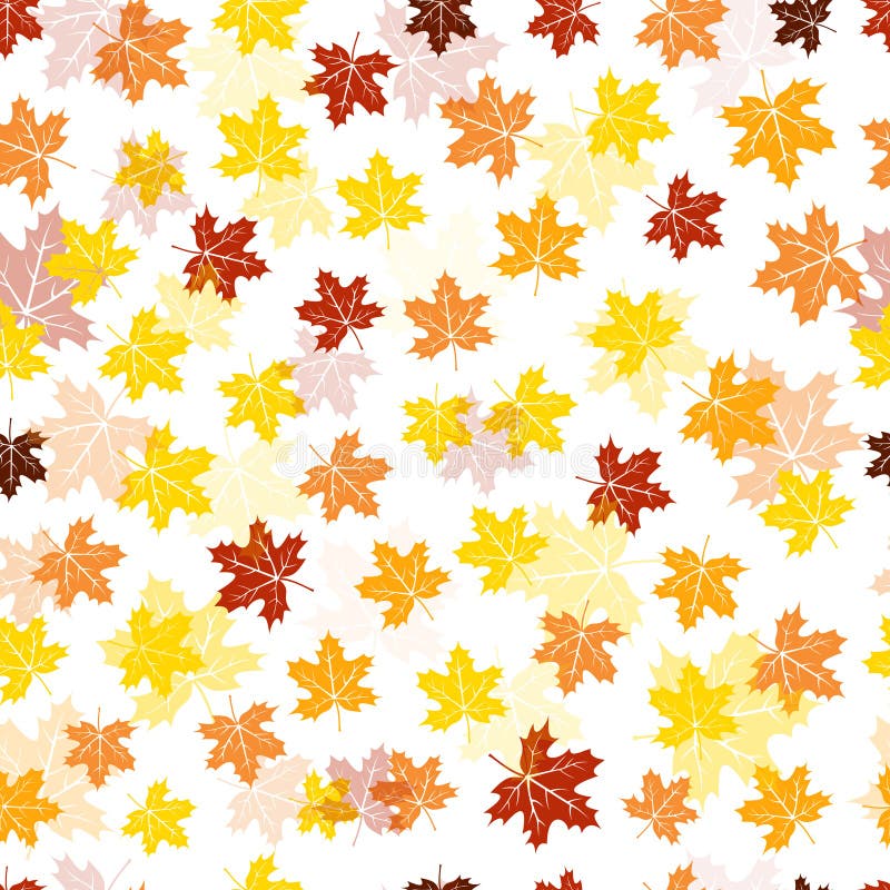 Seamless Maple Leaves Pattern Stock Vector - Illustration of element ...