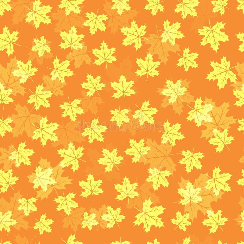 Seamless Maple Leaves Pattern Stock Vector - Illustration of autumn ...