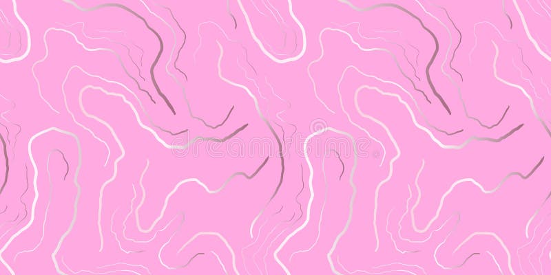 Seamless Marble Abstract Shiny Silver Lines Pattern Pink Background ...