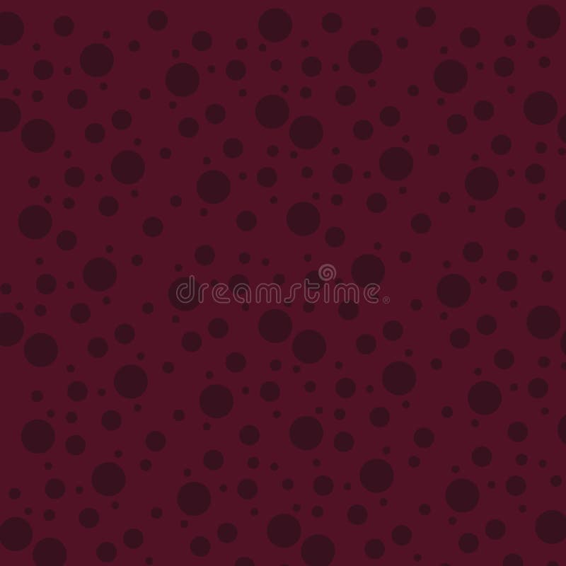Seamless Maroon Circles Spots in Different Sizes Scattered Red Polka ...
