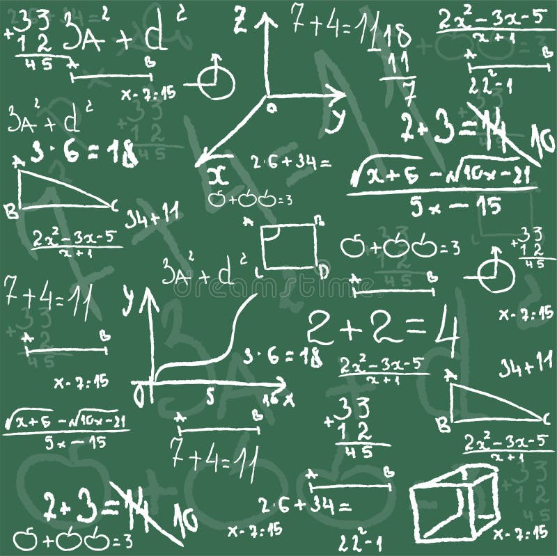 Math school board stock vector. Illustration of college - 22745420