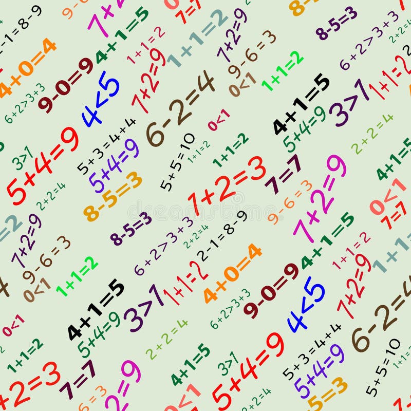 Mathematical Doodles Seamless Pattern Stock Vector - Illustration of ...