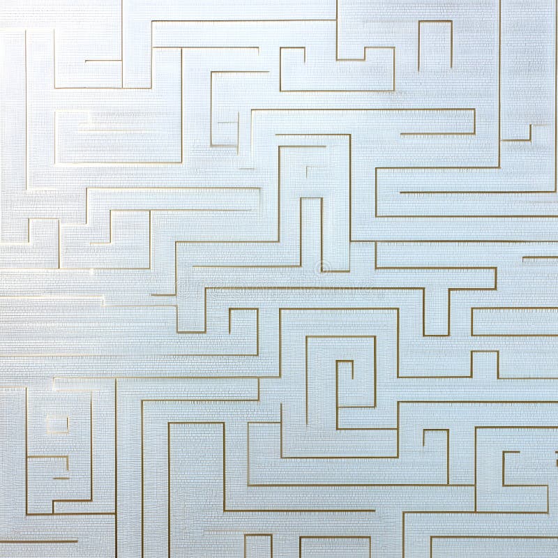 Seamless Maze Labyrinth Patterns with Subtle Lines Stock Illustration ...