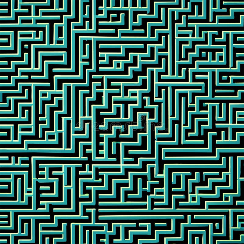 Seamless maze pattern stock vector. Illustration of mazes - 10202336