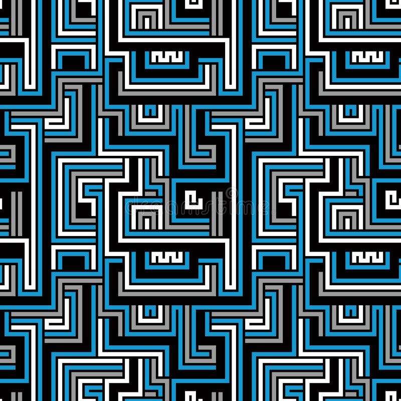 Seamless maze pattern stock vector. Illustration of mazes - 10202336