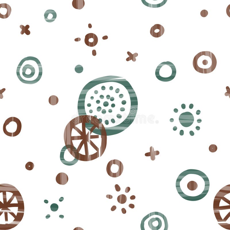 Seamless Mechanical Background with Bots and Cicrles Stock Illustration ...