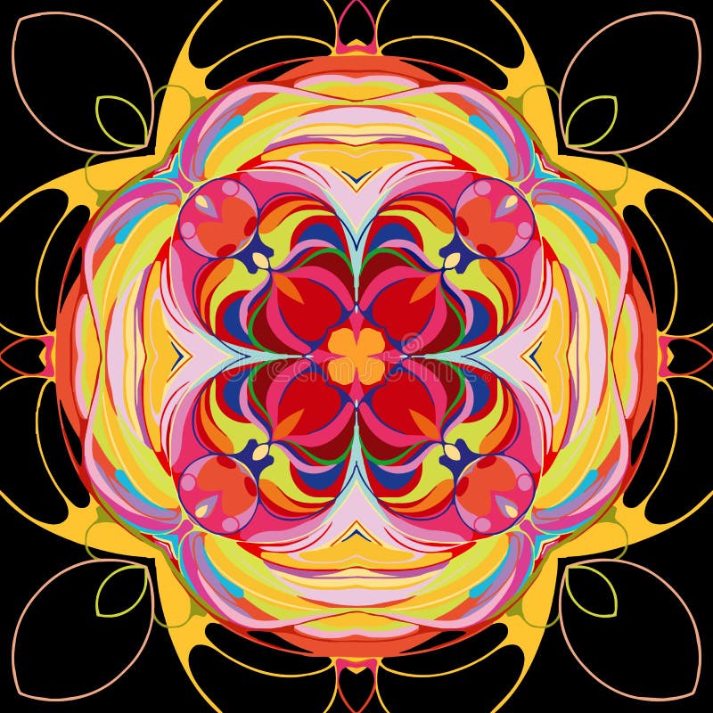 Seamless Medieval Abstract Color Woven Symmetrical Square Pattern Stock ...