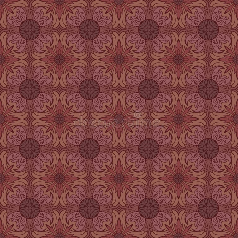 Seamless medieval pattern stock vector. Illustration of floral - 8833778