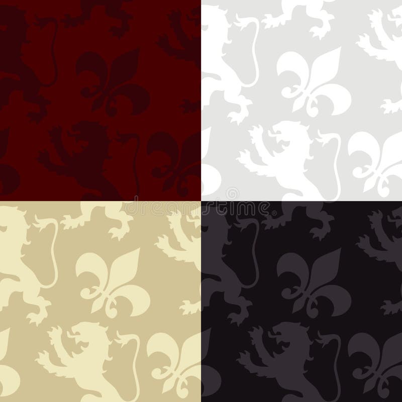 Seamless Medieval Pattern stock vector. Illustration of elegance - 9406731
