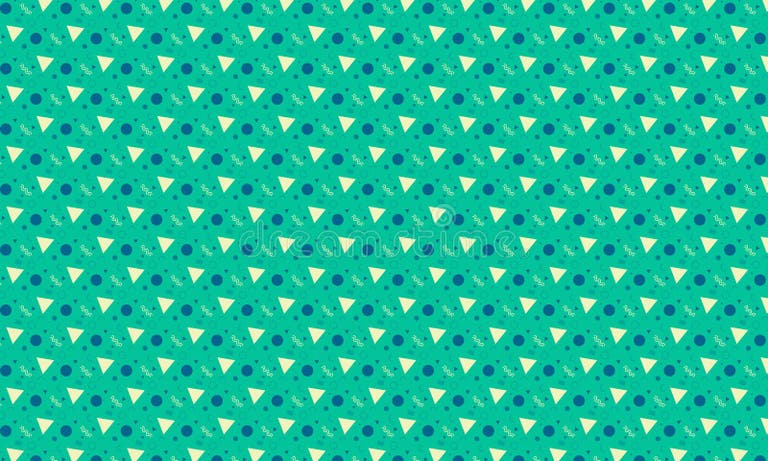 Seamless Memphis Style Pattern with Abstract Geometric Shapes Stock ...