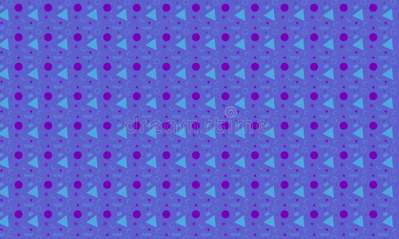 Seamless Memphis Style Pattern with Abstract Geometric Shapes Stock ...