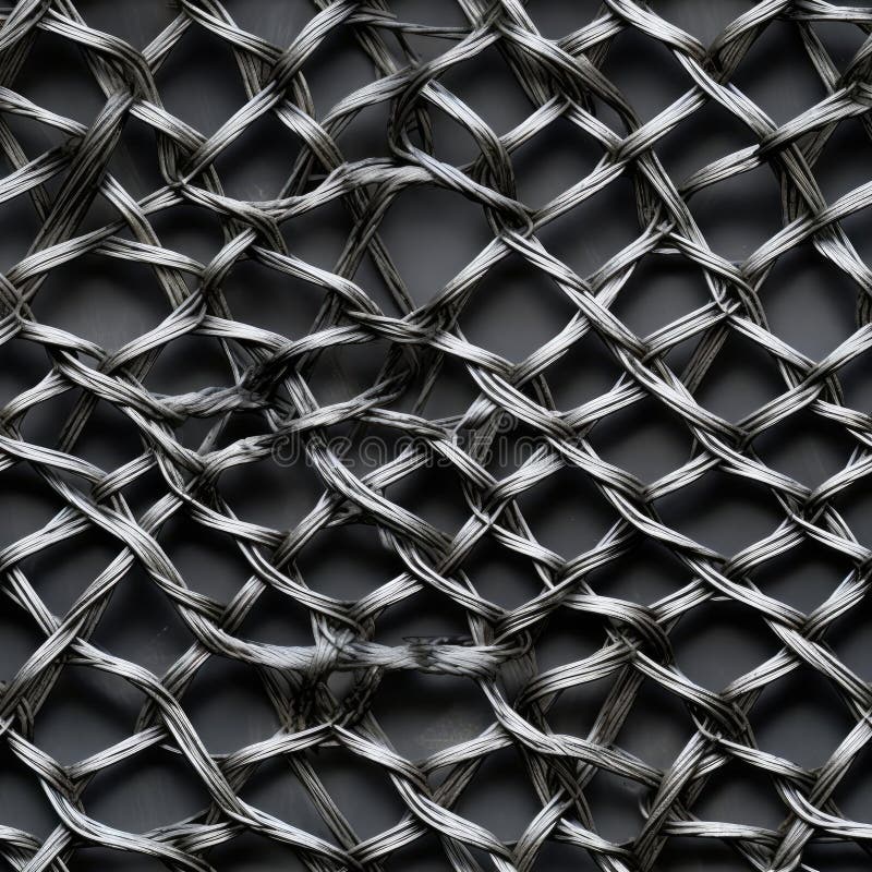 Seamless Metal Mesh Texture Stock Illustration - Illustration of metal ...