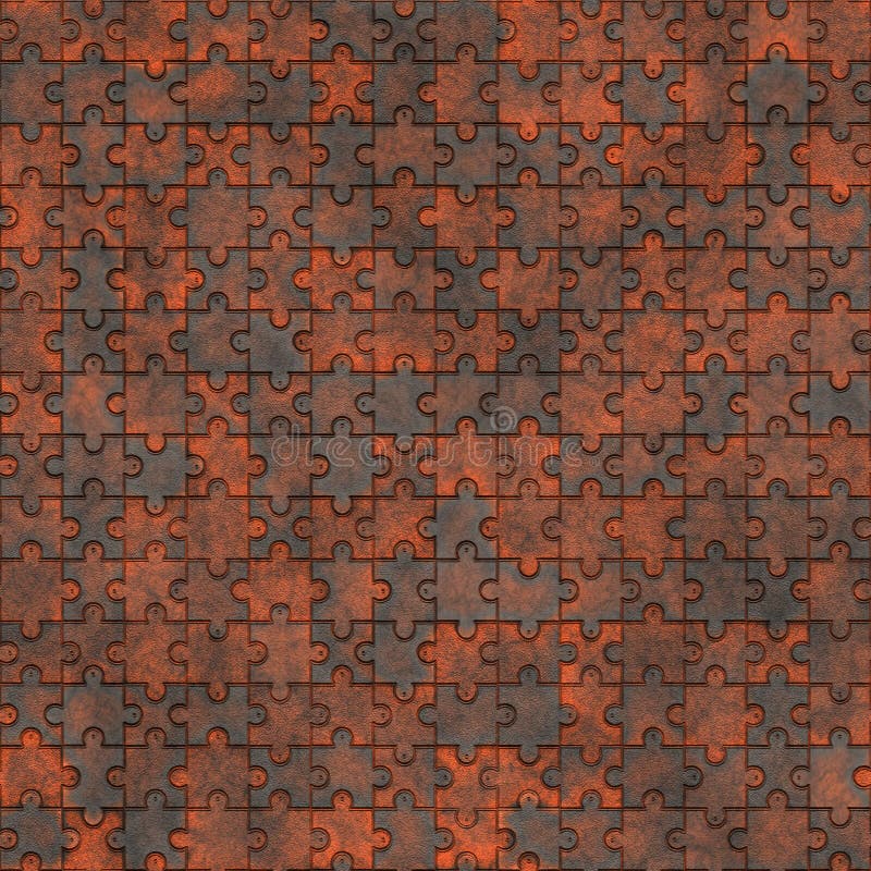 Seamless Metal Puzzle Pattern Stock Illustration - Illustration of ...