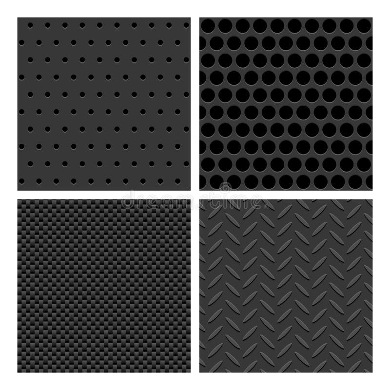 Seamless Metal Texture Patterns Stock Vector - Illustration of metal ...