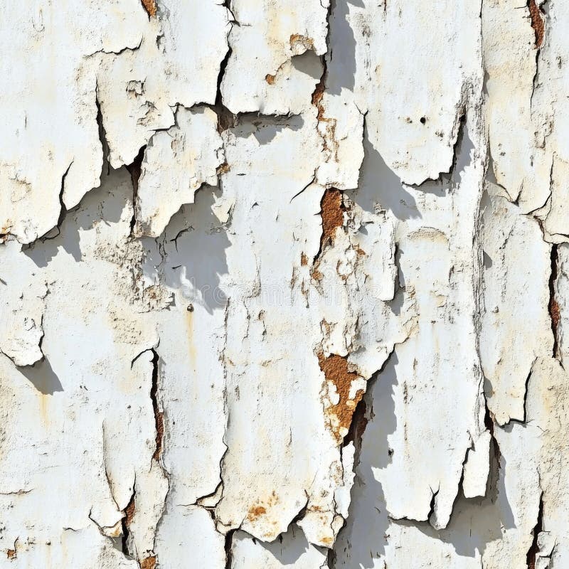 Seamless Metal Texture with Peeling White Paint and Deep Rust Spots ...
