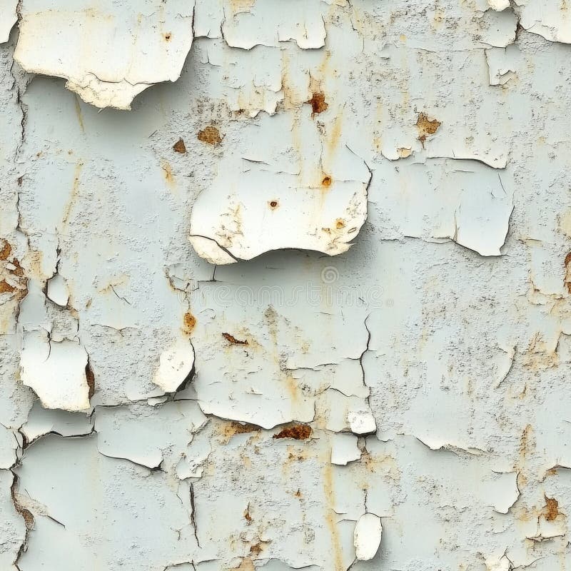 Seamless Metal Texture with Peeling White Paint and Deep Rust Spots ...